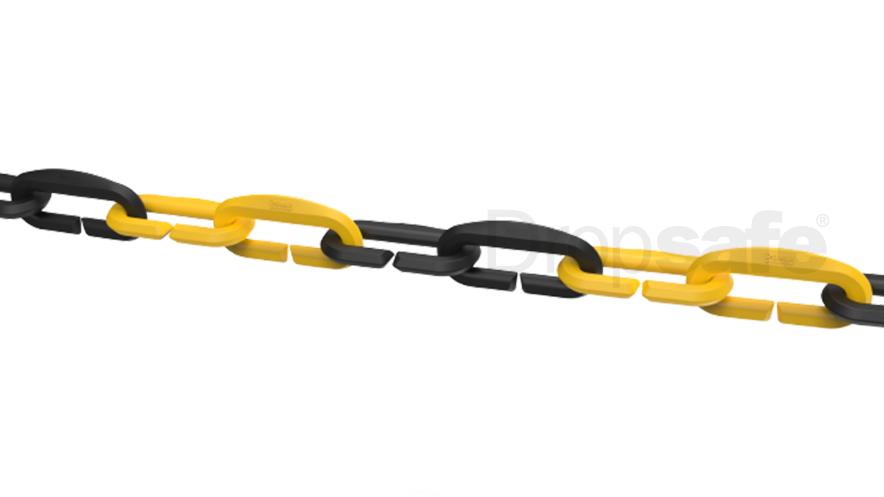 Barricade: Yellow & Black Chain - 20 meters (66')